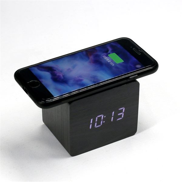 TOO DC-320-B-Qi digitális óra vezeték nélküli töltővel fekete (DC-320-B-Qi)