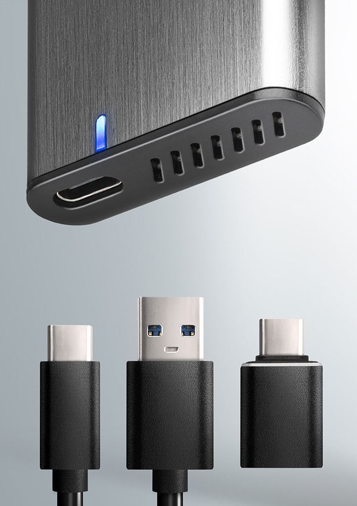 Axagon EEM2-SG2 M.2 külső SSD ház szürke