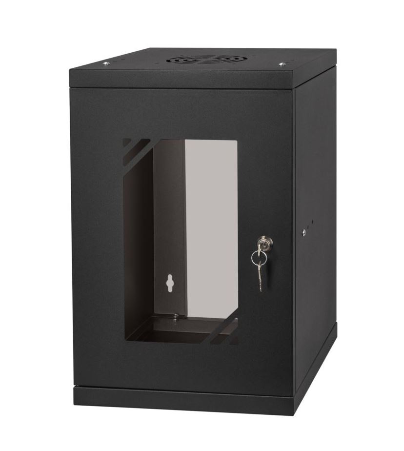 Stalflex 9U fali rack szekrény 10' 300mm fekete (RC10-9U-300GB)