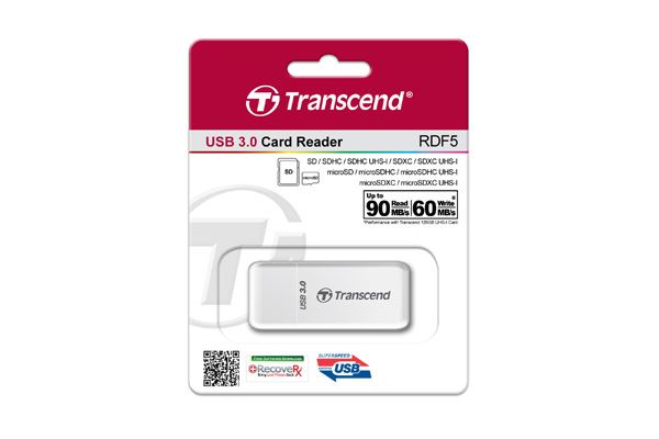 Transcend RDF5 USB3.0 kártyaolvasó fehér (TS-RDF5W)