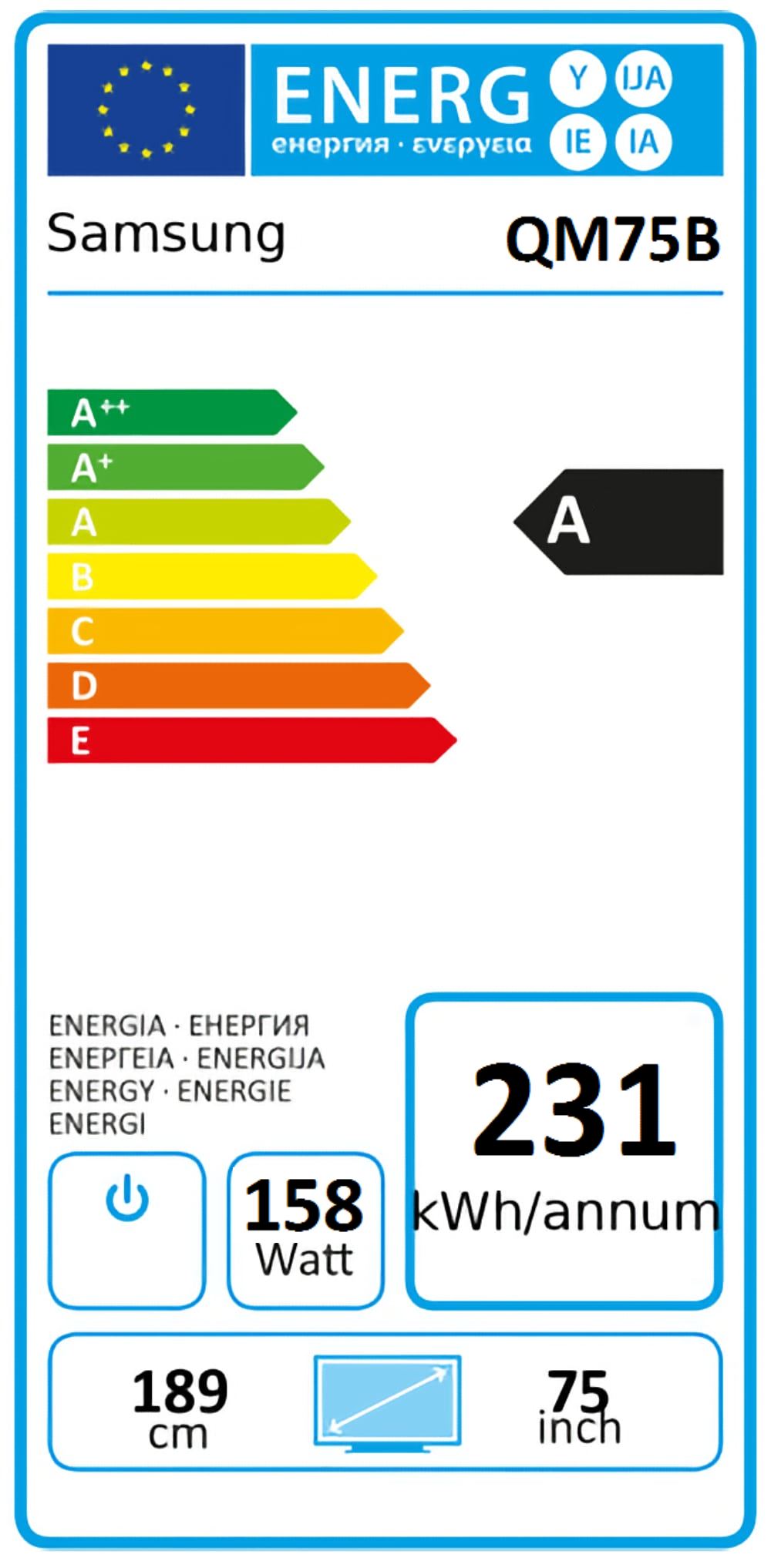 75' Samsung QM75B LFD LCD monitor fekete (LH75QMBEBGCXEN)