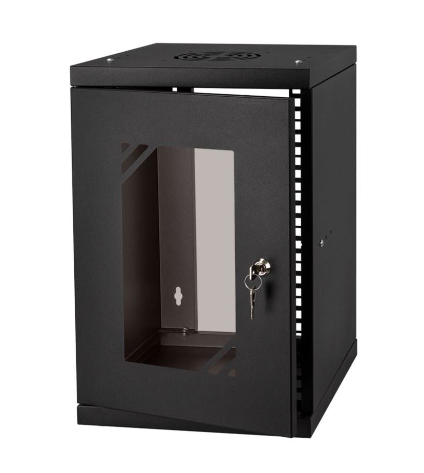 Stalflex 9U fali rack szekrény 10' 300mm fekete (RC10-9U-300GB)