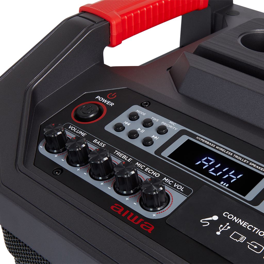 Aiwa KBTUS-710 VOLCANO Bluetooth party hangszóró fekete