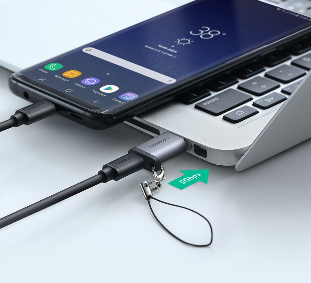 UGREEN USB 3.0– USB-C 3.1 PD adapter szürke (50533)