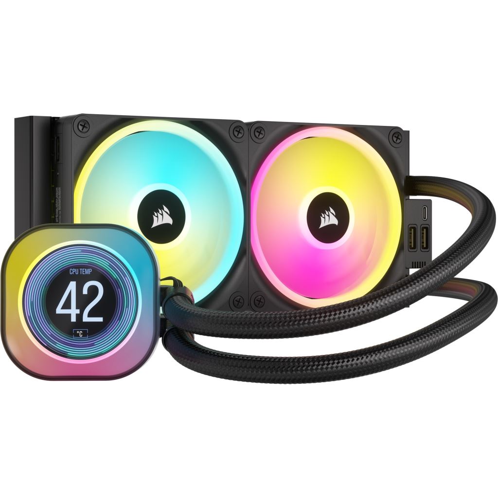 Corsair iCUE LINK H100i RGB LCD univerzális CPU vízhűtés (CW-9061007-WW)