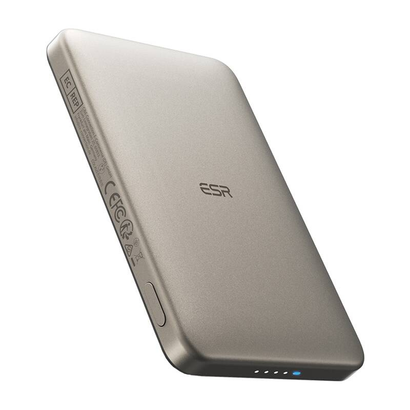 ESR Qi2 MagSlim 5000 mAh mágneses powerbank homok színű (2G5210461)