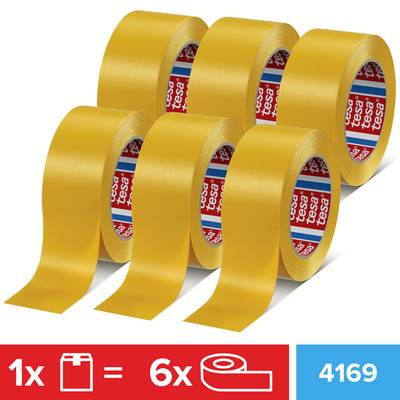 Tesa 4169 Padlójelölő szalag Sárga (H x Sz) 33 m x 50 mm 6 db (04169 ...