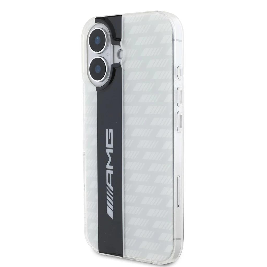 AMG Carbon Pattern tok iPhone 16 készülékhez fehér