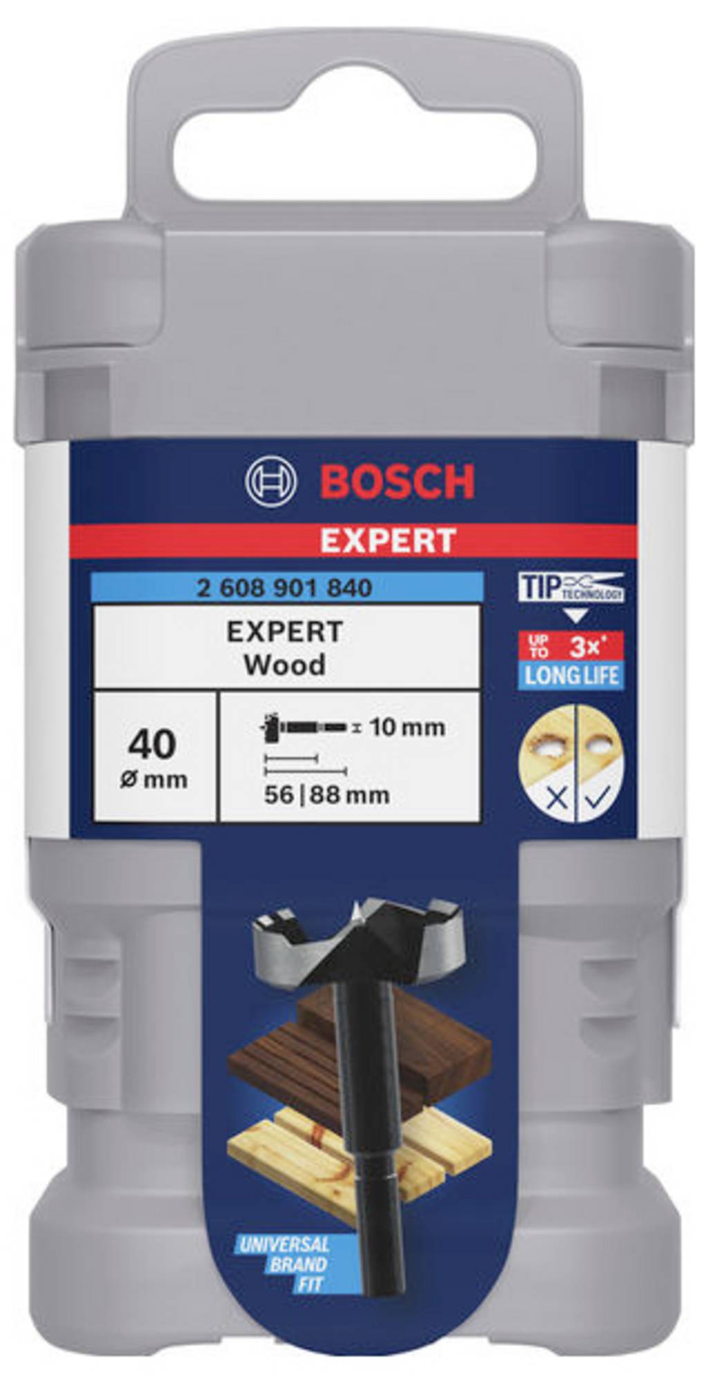 Bosch Forstner fúró 40 mm Teljes hossz 88 mm 1 db (2608901840)