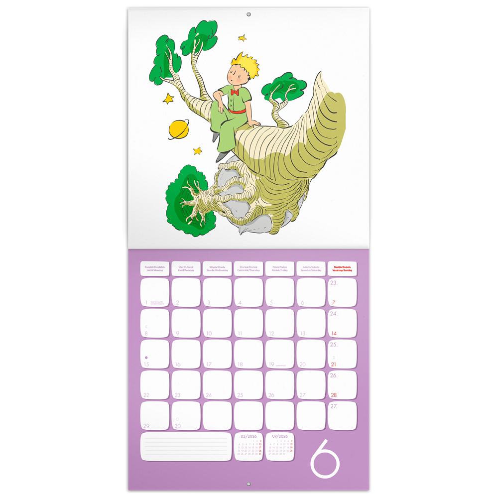 REALSYSTEM Falinaptár képes lemeznaptár 300x300mm, Le Petit Prince 2026. (6096-LP)