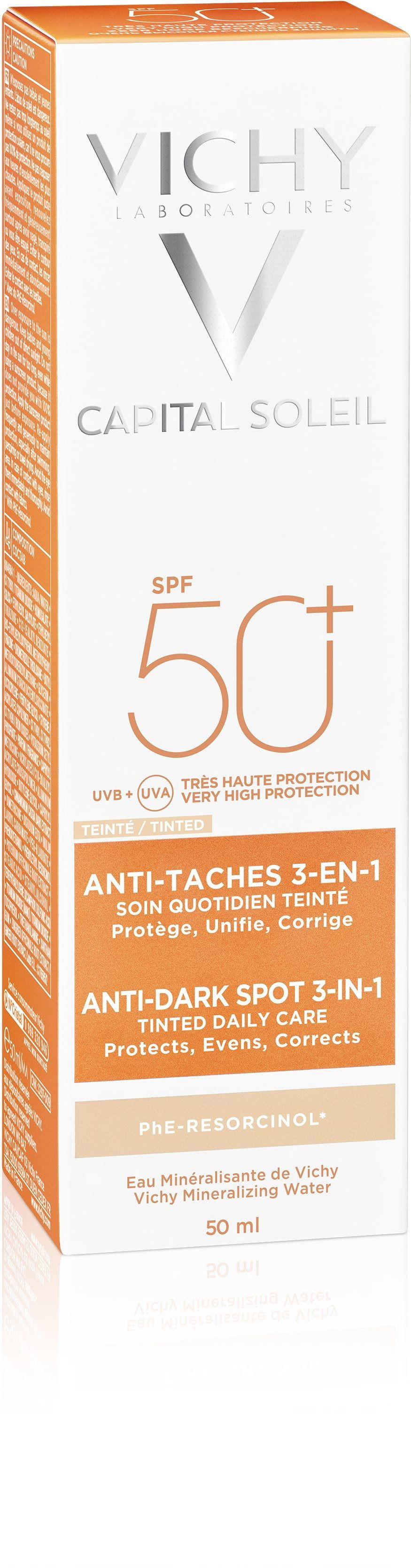 VICHY Capital Soleil Anti-Dark Spot 3in1 SPF 50+ 50ml napozókrém - 50 ...