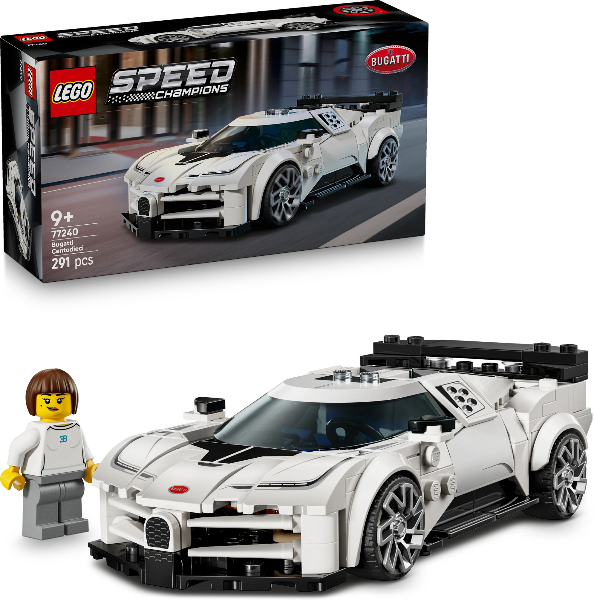 Lego Speed Champions Bugatti Centodieci hiper sportautó 77240
