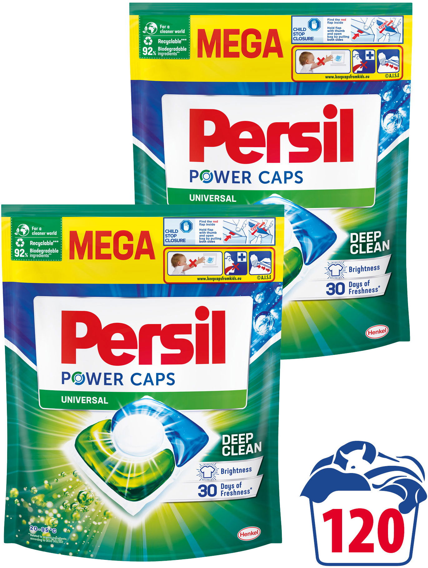Persil Power Caps Universal 120 db mosókapszula - univerzális (PPR2791s2)