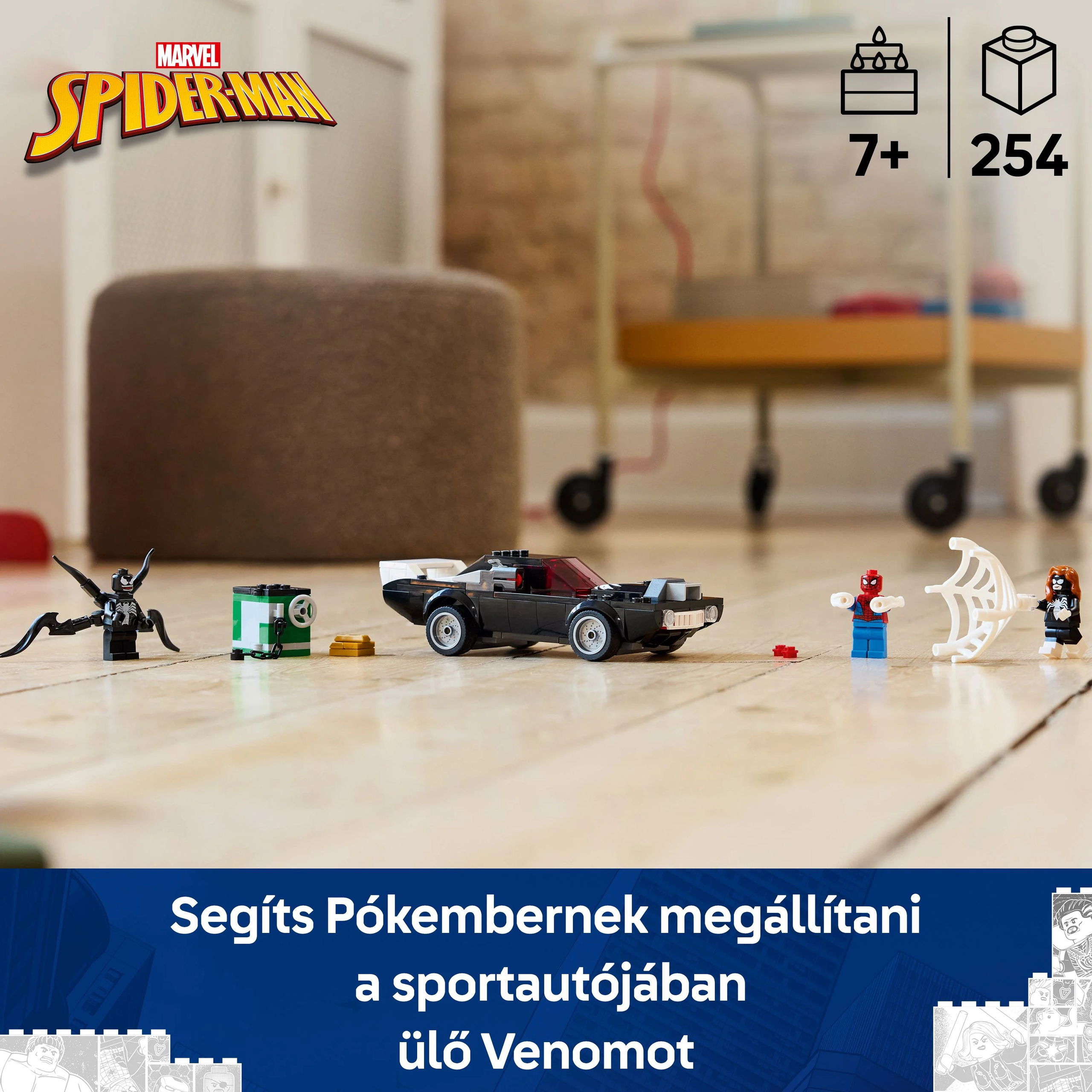 Lego Marvel Pókember vs. Venom sportautója 76309