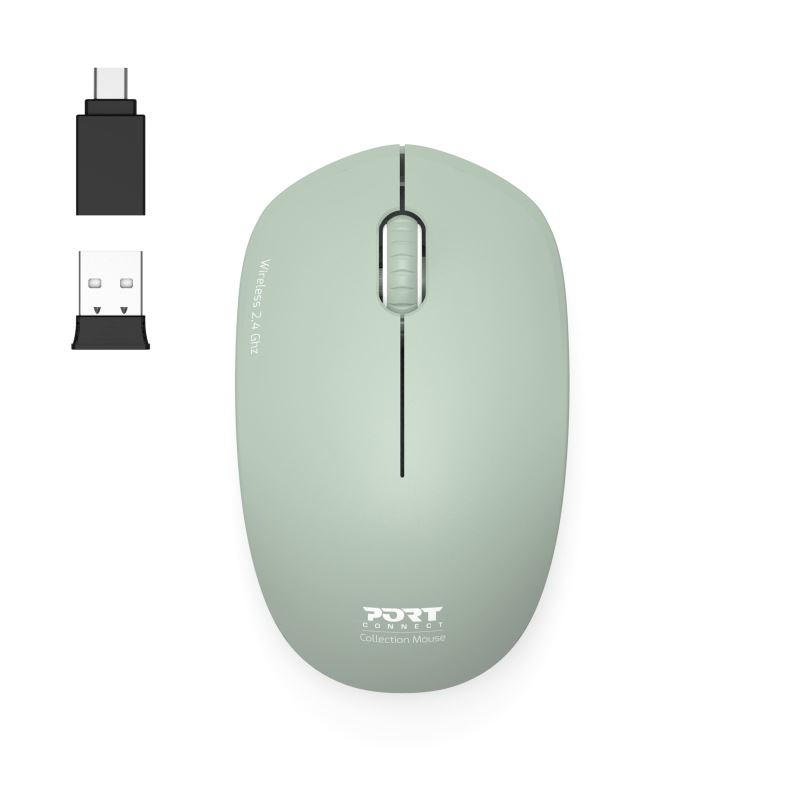 Port CONNECT Wireless COLLECTION MOUSE, USB-A a USB-C dongle, 2.4Ghz ...