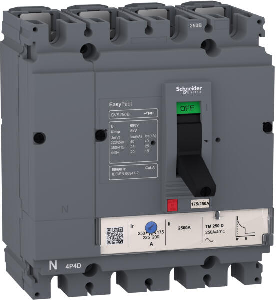 Schneider Electric EasyPact CVS100B (25 kA) 4P4D TM63D Schneider (LV510325)