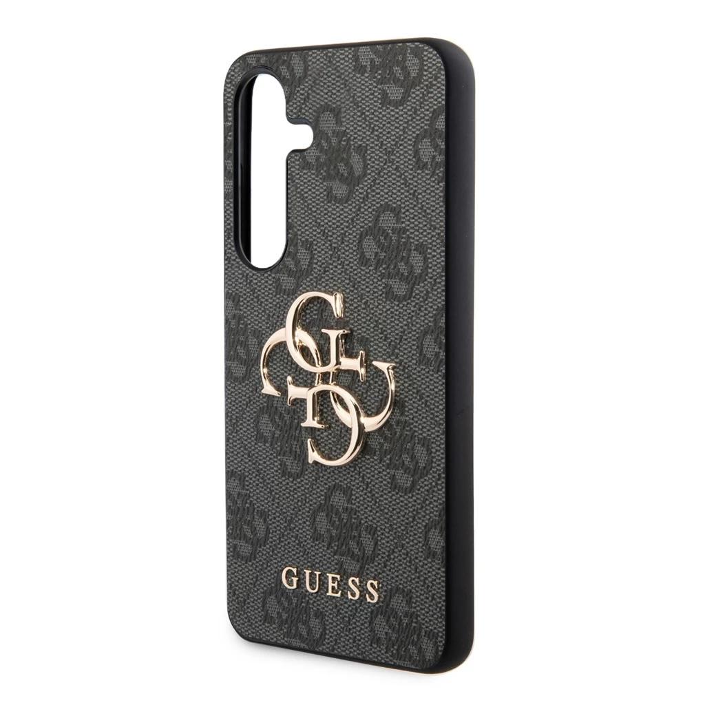 Guess PU 4G Metal Logo tok Samsung Galaxy S24+ készülékhez szürke