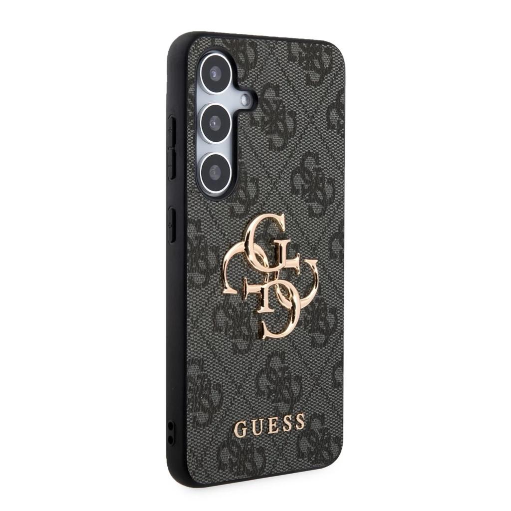 Guess PU 4G Metal Logo tok Samsung Galaxy S24+ készülékhez szürke