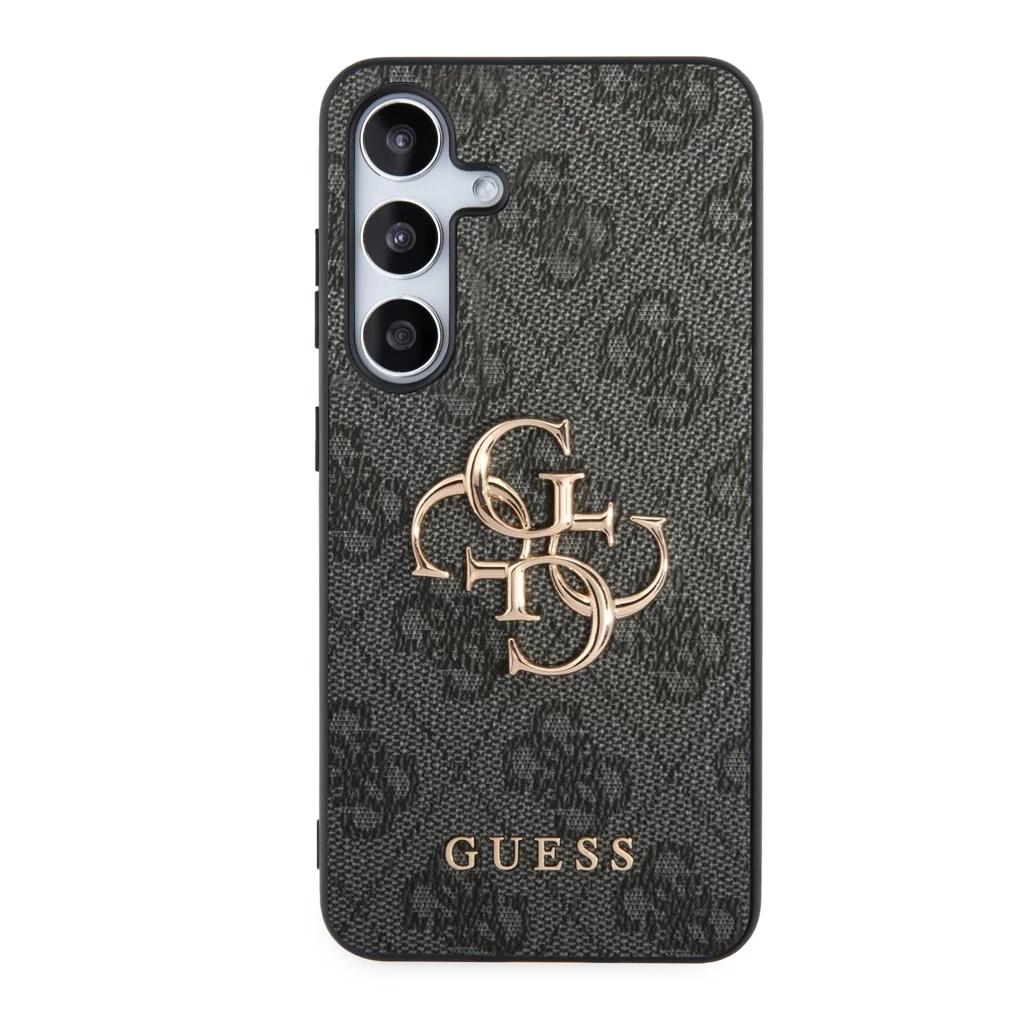 Guess PU 4G Metal Logo tok Samsung Galaxy S24+ készülékhez szürke