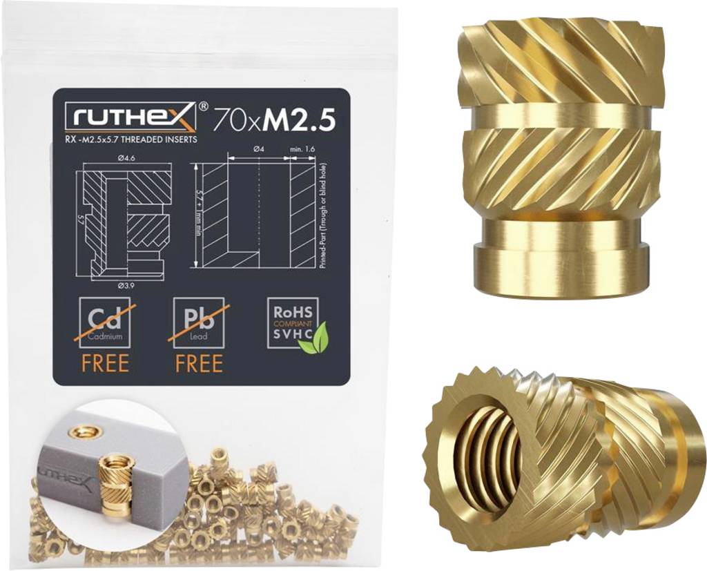 ruthex menetes betét RX-M2,5x5.7 (GE-M25x57-001)