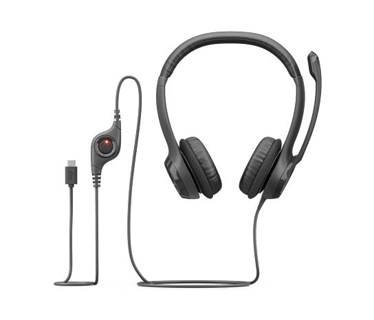 Logitech H390 USB-C-s mikrofonos fejhallgató számítógéphez fekete (981 ...