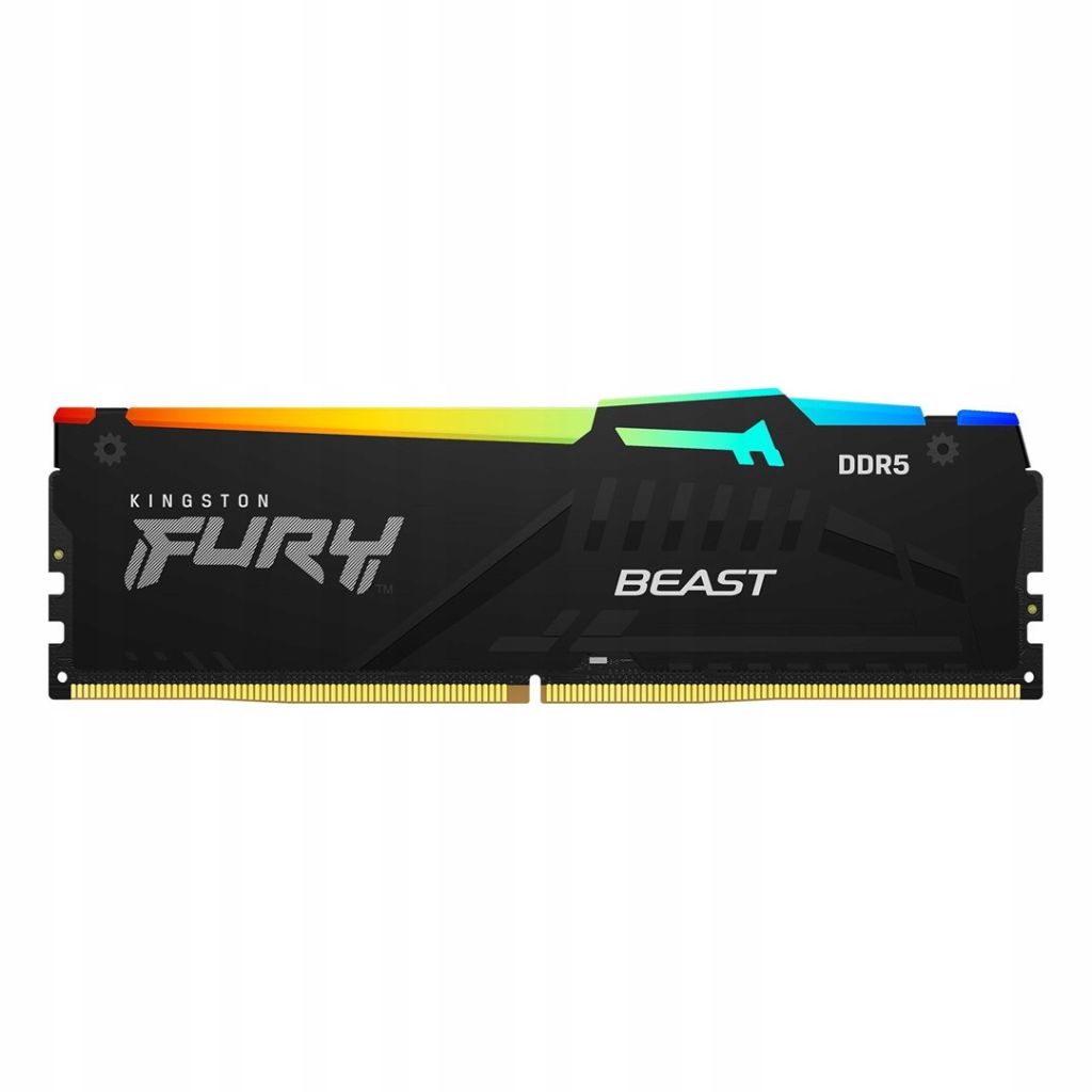 128GB 5600MT/s DDR5 RAM Kingston Fury Beast RGB CL40 (4x32GB ...