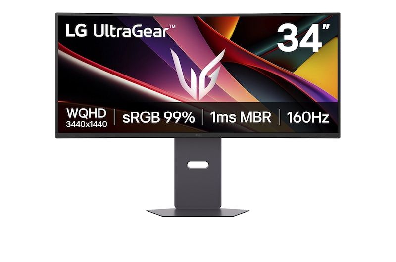 34' LG 34G600A-B UltraGear WQHD ívelt Gaming monitor