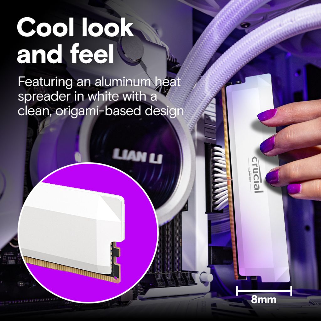 64GB 6000MT/s DDR5 RAM Crucial Pro UDIMM: OC Gaming CL40 1.35V (2x32GB ...