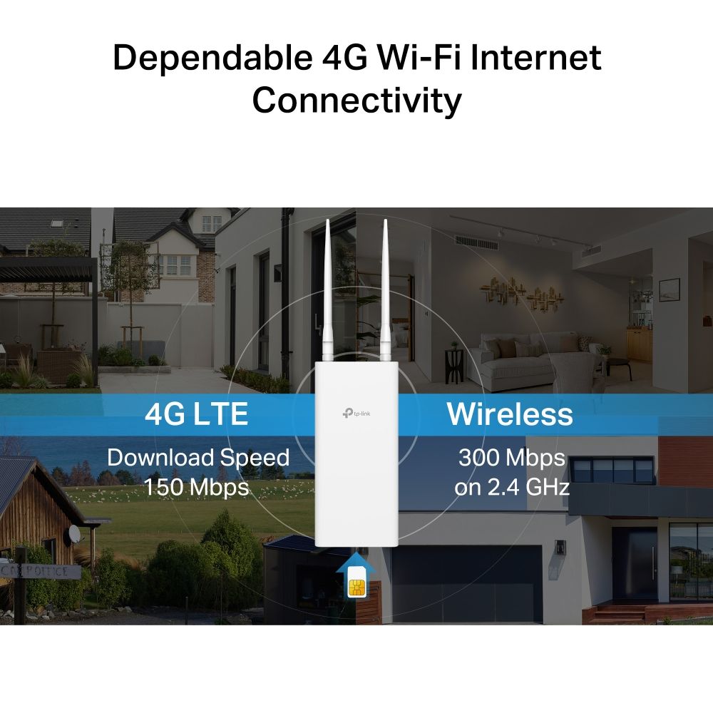 TP-Link TL-MR100-Outdoor 4G 300 Mbps Wi-Fi kültéri router