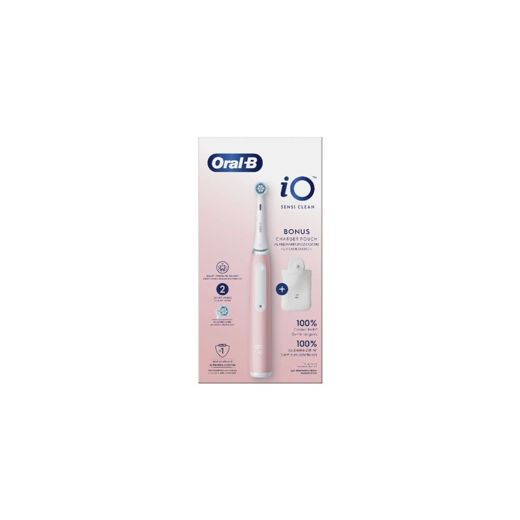 Oral-B iO3 elektromos fogkefe pink Sensi Clean fejjel, töltőtasakkal ...